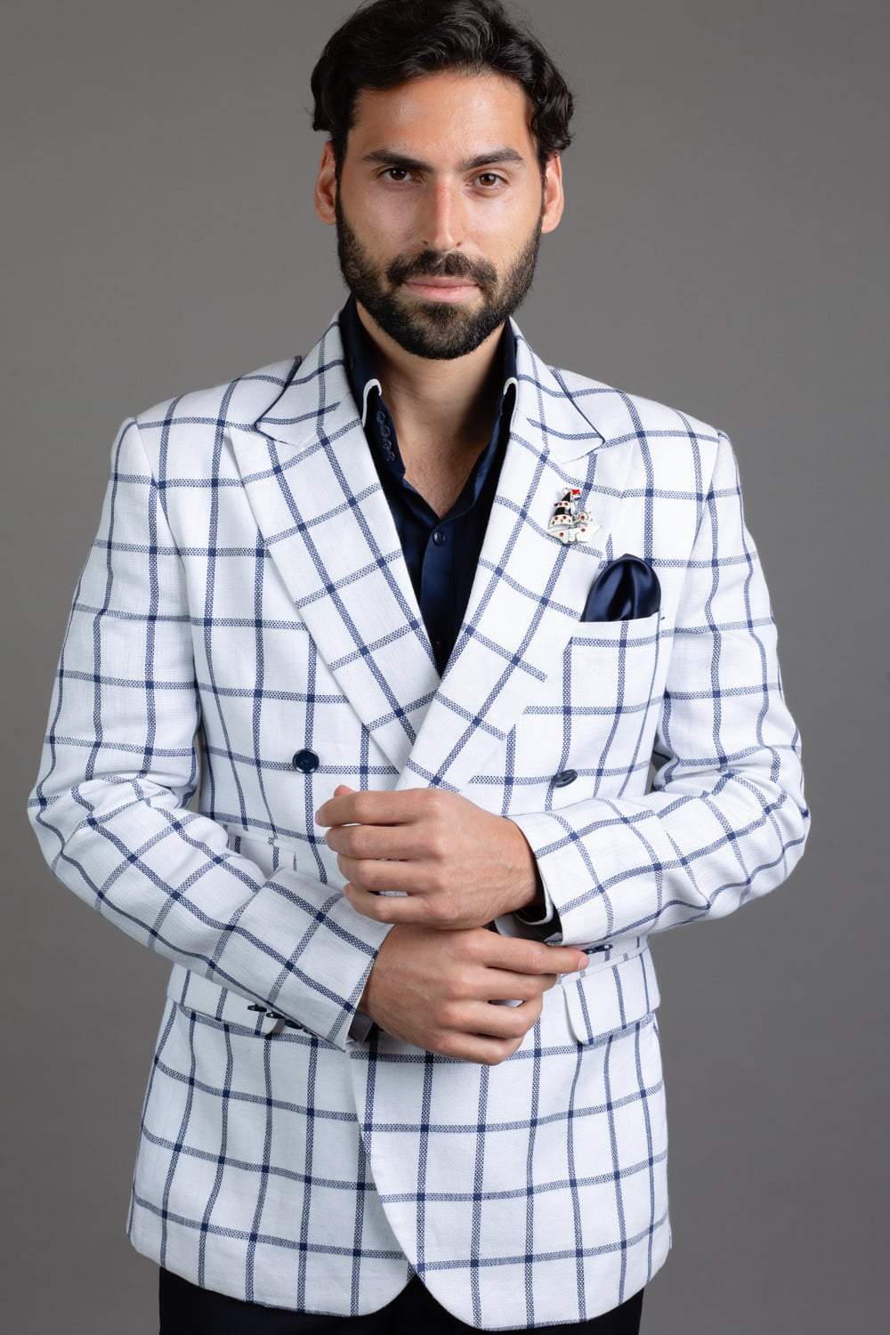 White Check Blazer – VAVCI
